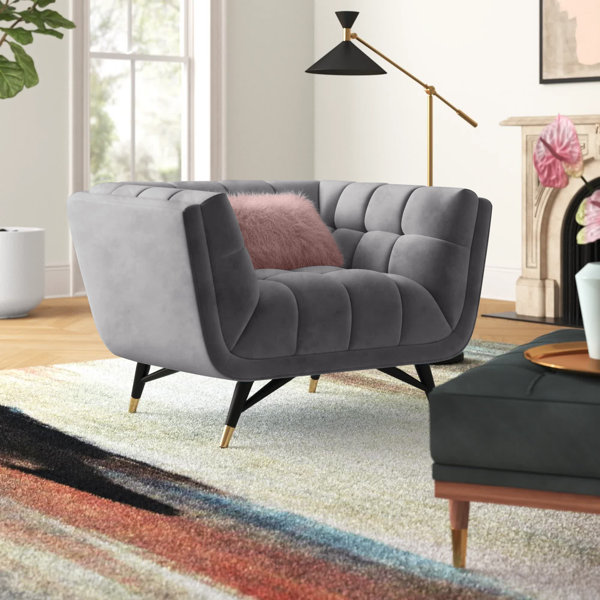 Strick Bolton Bebe Velvet Armchair